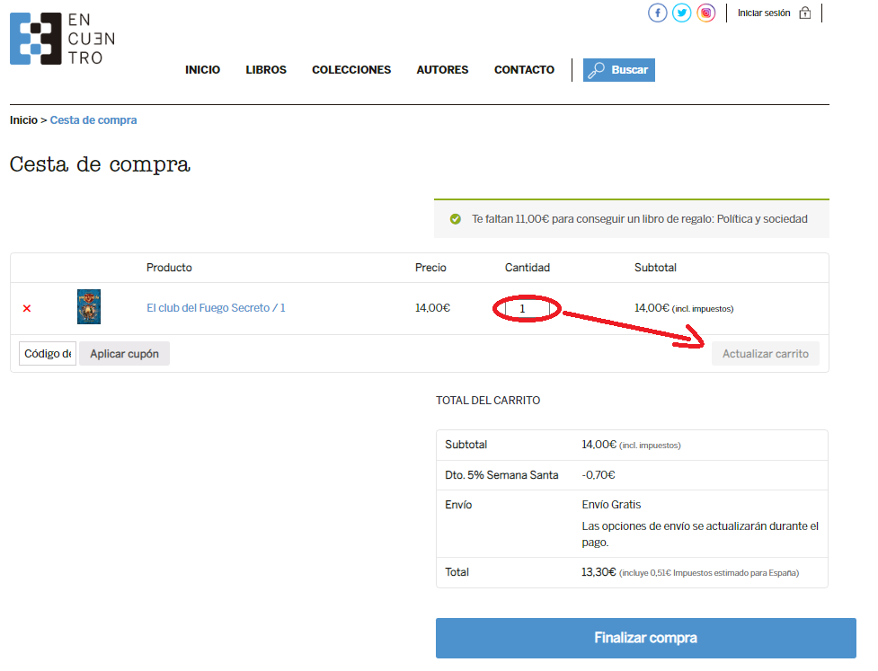 Proceso de compra - Ediciones Encuentro